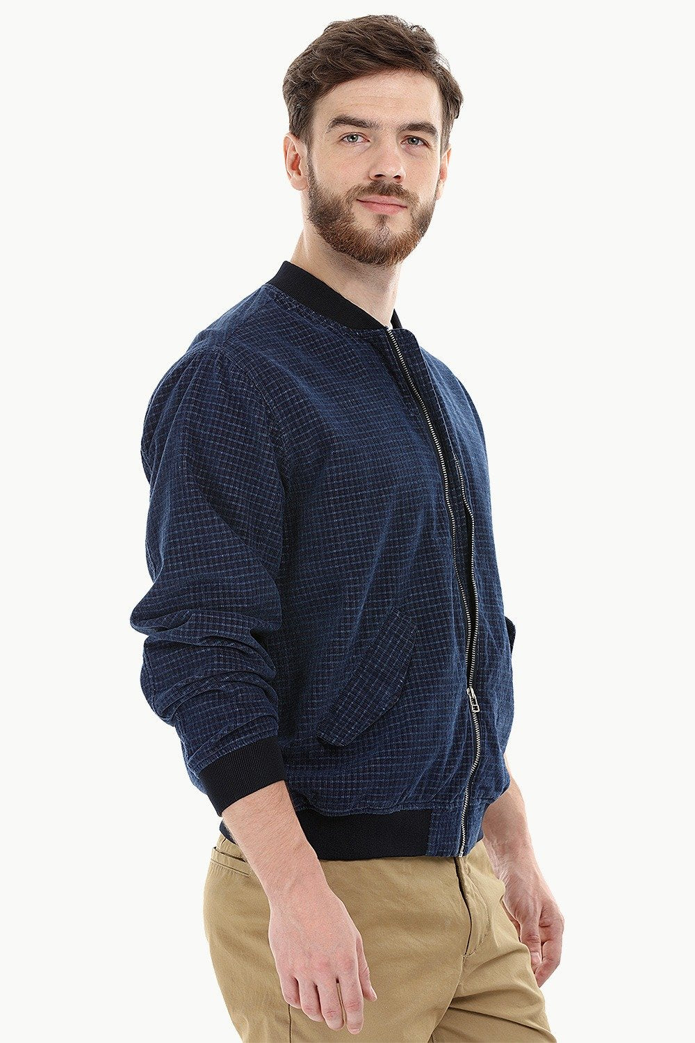 Indigo Corduroy Bomber Jacket – Zobello