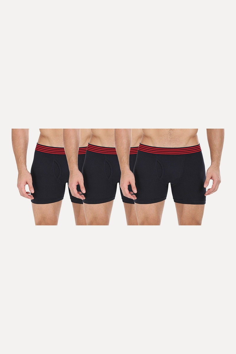 Buy Online Solid Navy Side Fly Boxer Briefs Pack of 3 for Men Online at ...